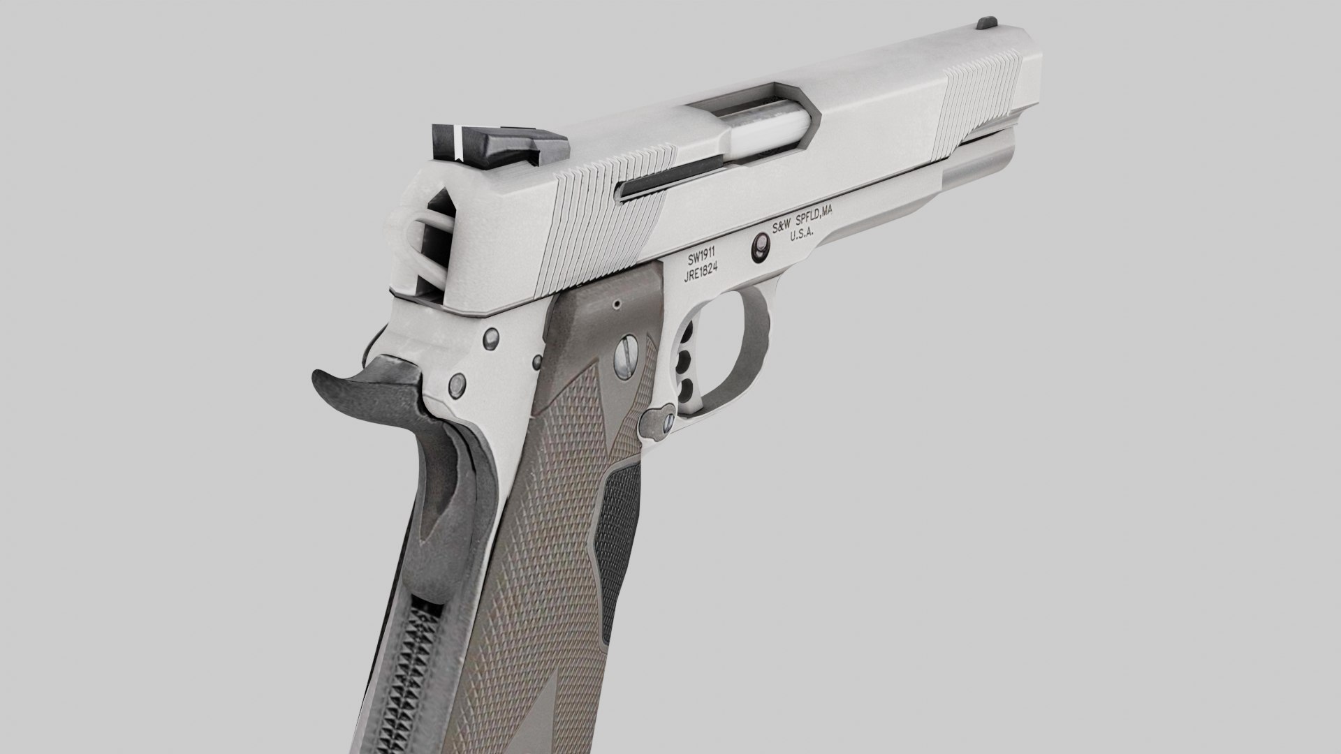 45 ACP Smith And Wesson Gun 3D Model - TurboSquid 1930054