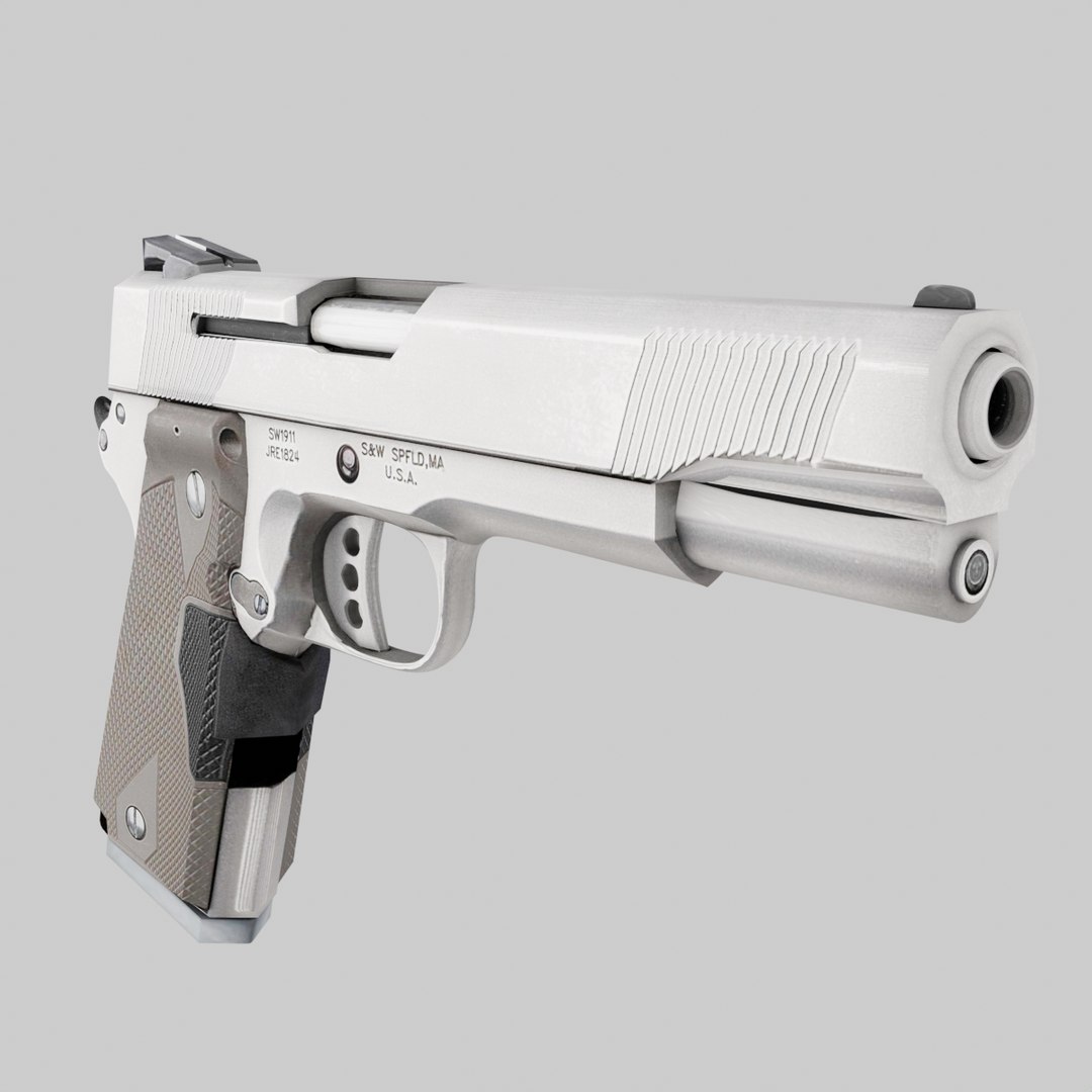 45 ACP Smith And Wesson Gun 3D Model - TurboSquid 1930054