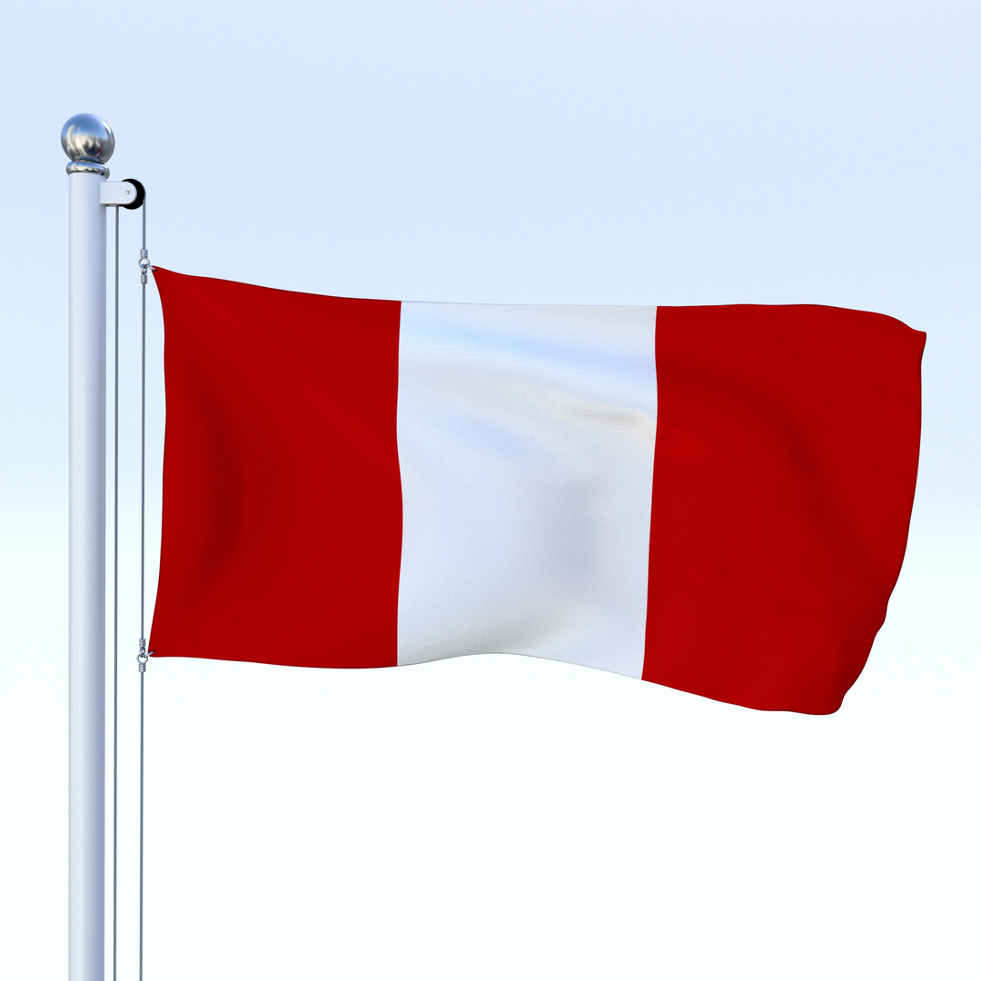 modelo 3d Bandera de Perú animada - TurboSquid 1097552