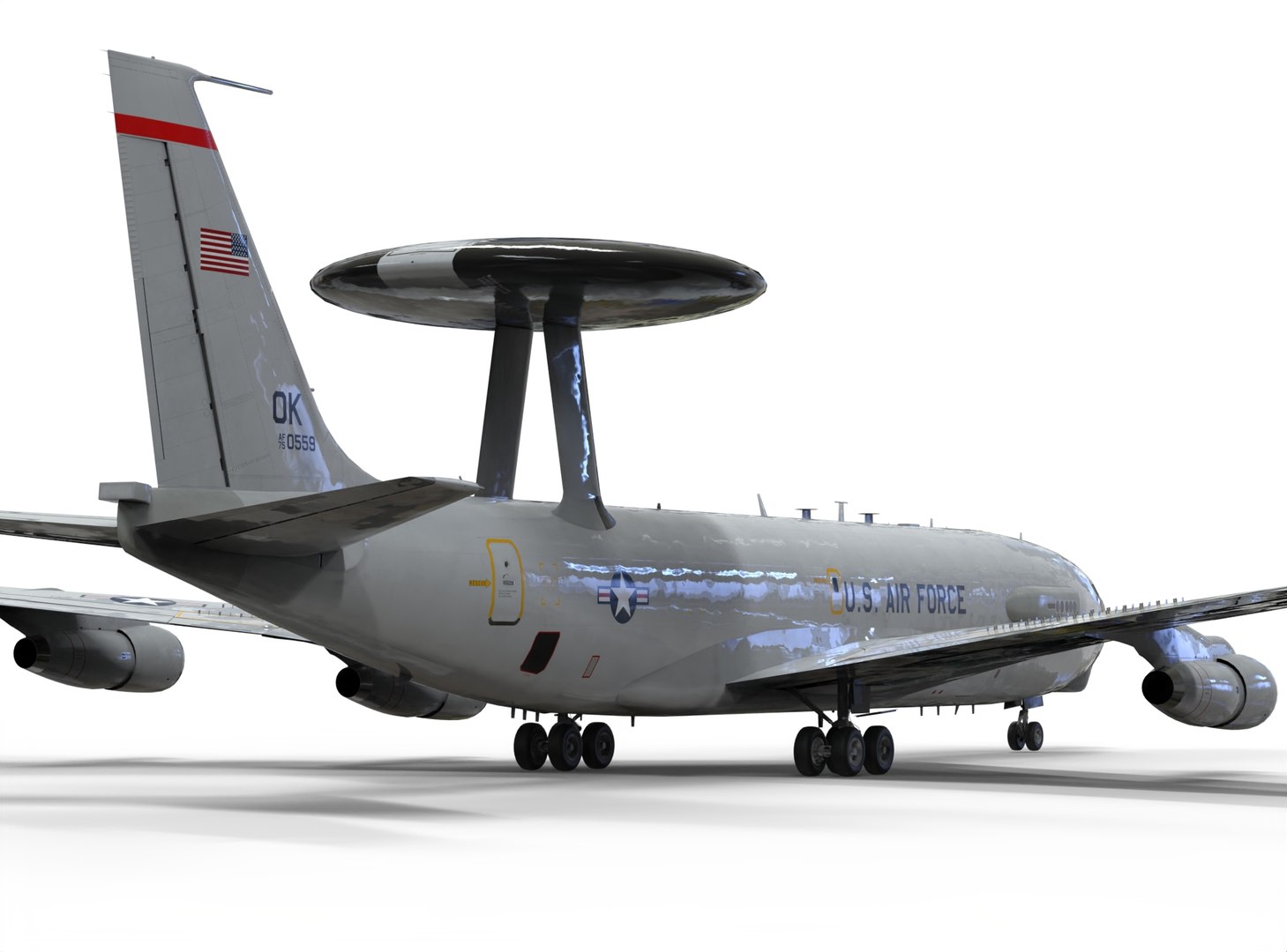 3D Boeing E-3 Sentry AWACS - TurboSquid 2183929