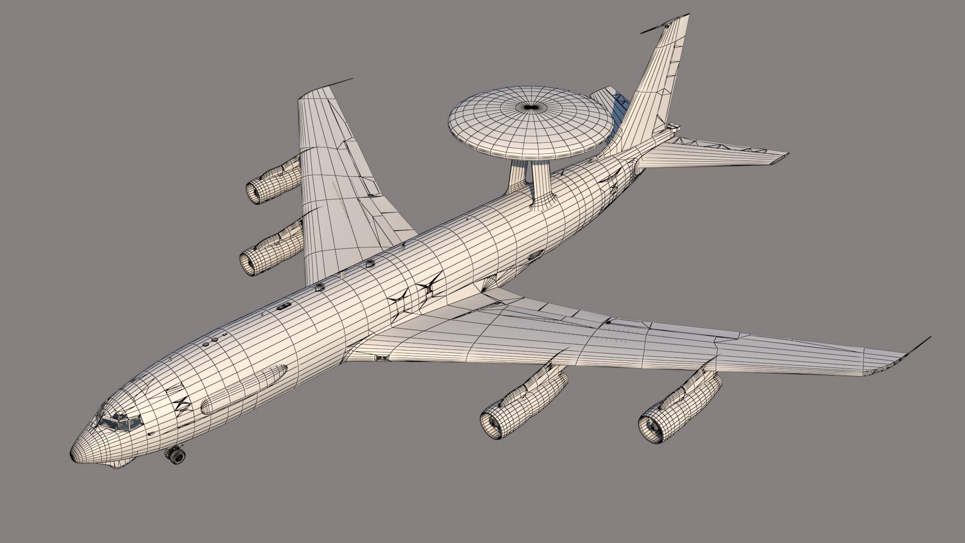 3D Boeing E-3 Sentry AWACS - TurboSquid 2183929