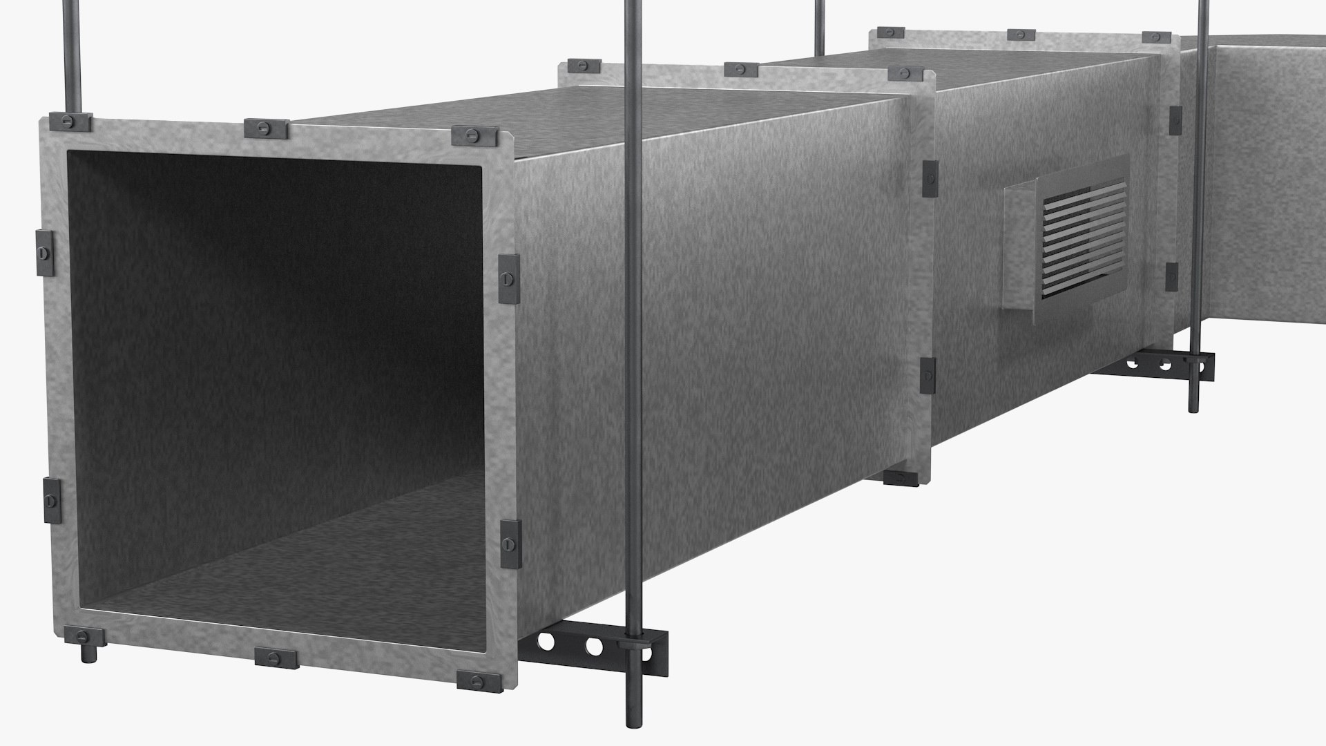3D corner square air duct model - TurboSquid 1646656