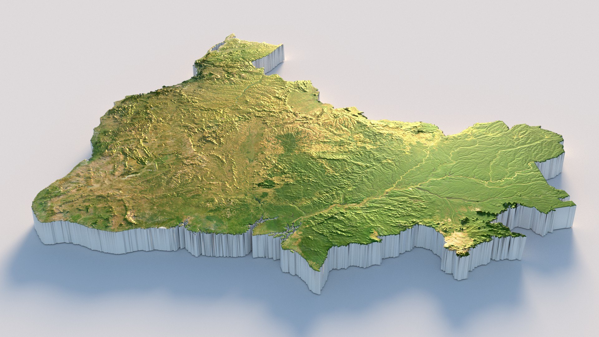 3D Brazil Terrain Map - TurboSquid 2335463