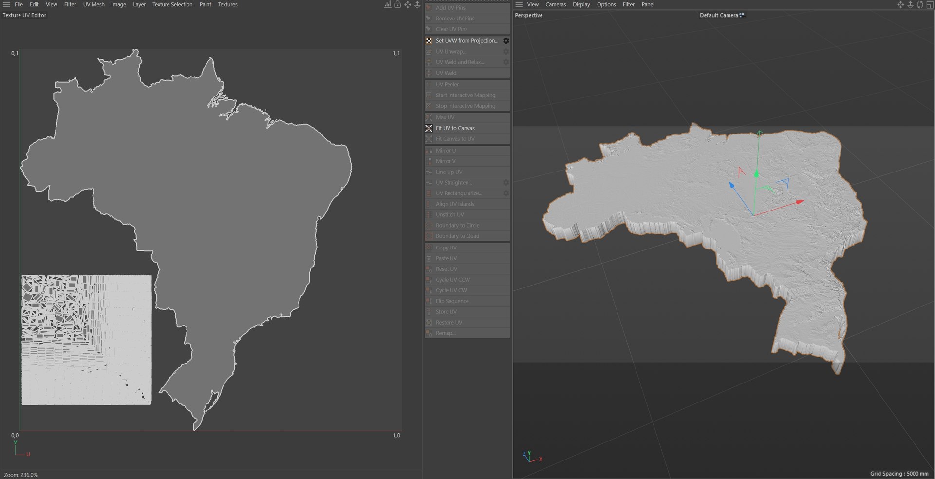 3D Brazil Terrain Map - TurboSquid 2335463
