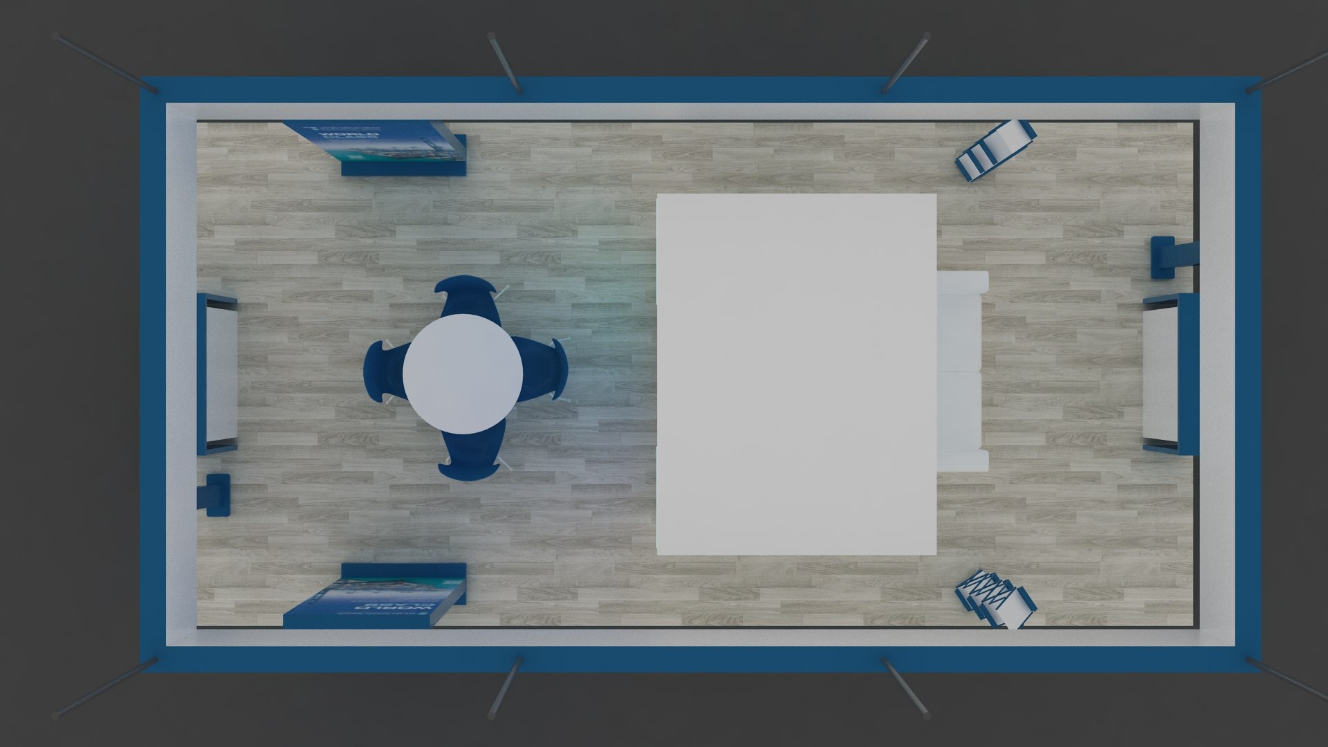 3D 8x4 Open Booth Idea Model - TurboSquid 2283625