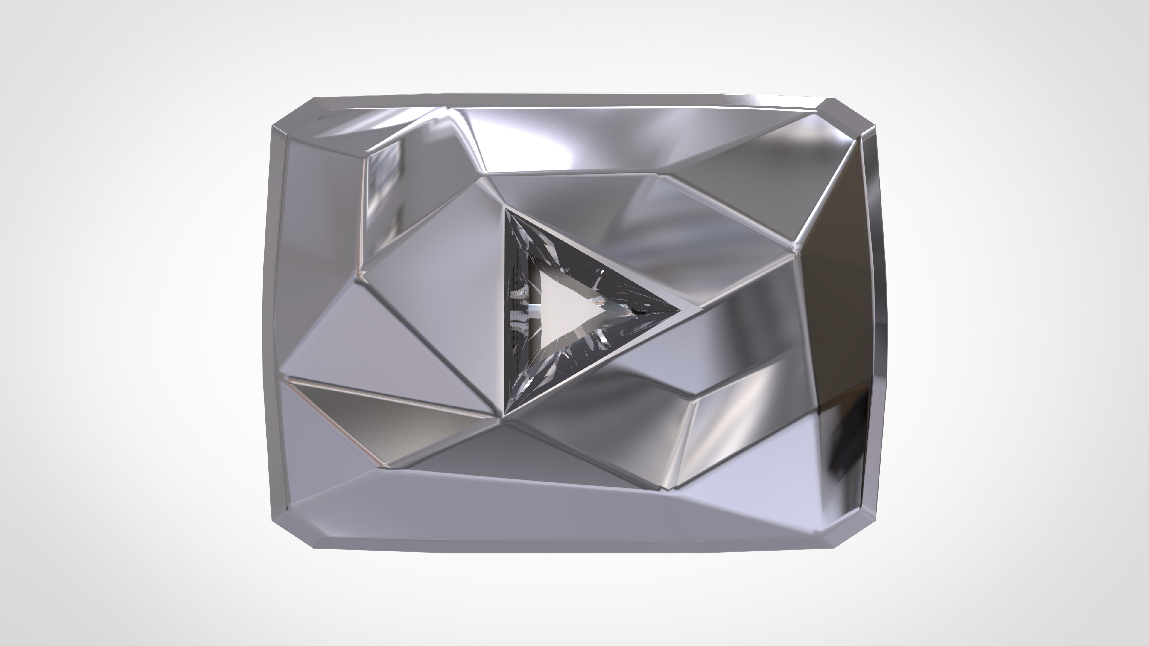 3D youtube diamond play button - TurboSquid 1538404