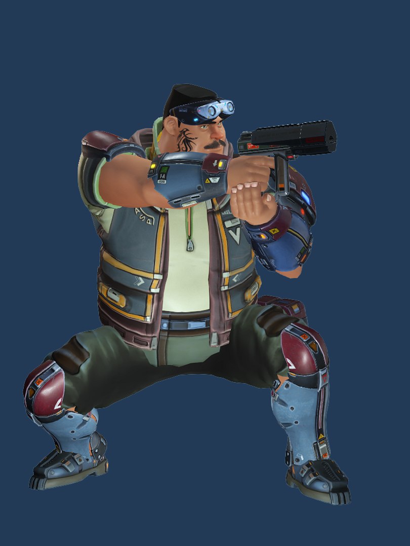 Cartoon Rigged Sci-Fi Gray Soldier-Man Character 3D Model 3D Model ...