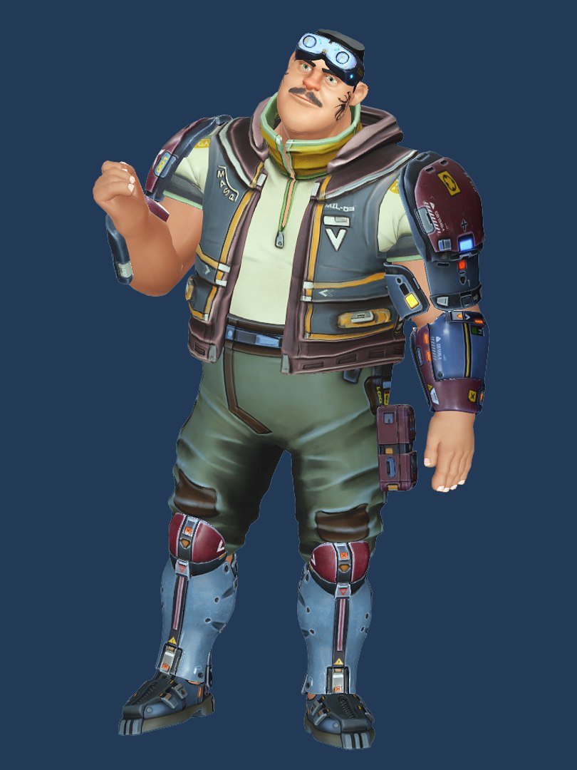 Cartoon Rigged Sci-Fi Gray Soldier-Man Character 3D Model 3D Model ...