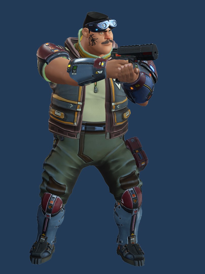 Cartoon Rigged Sci-Fi Gray Soldier-Man Character 3D Model 3D Model ...