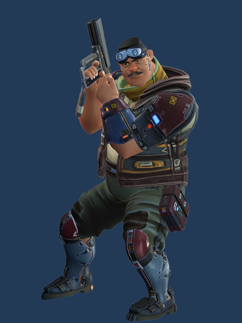 Cartoon Rigged Sci-Fi Gray Soldier-Man Character 3D Model 3D Model ...