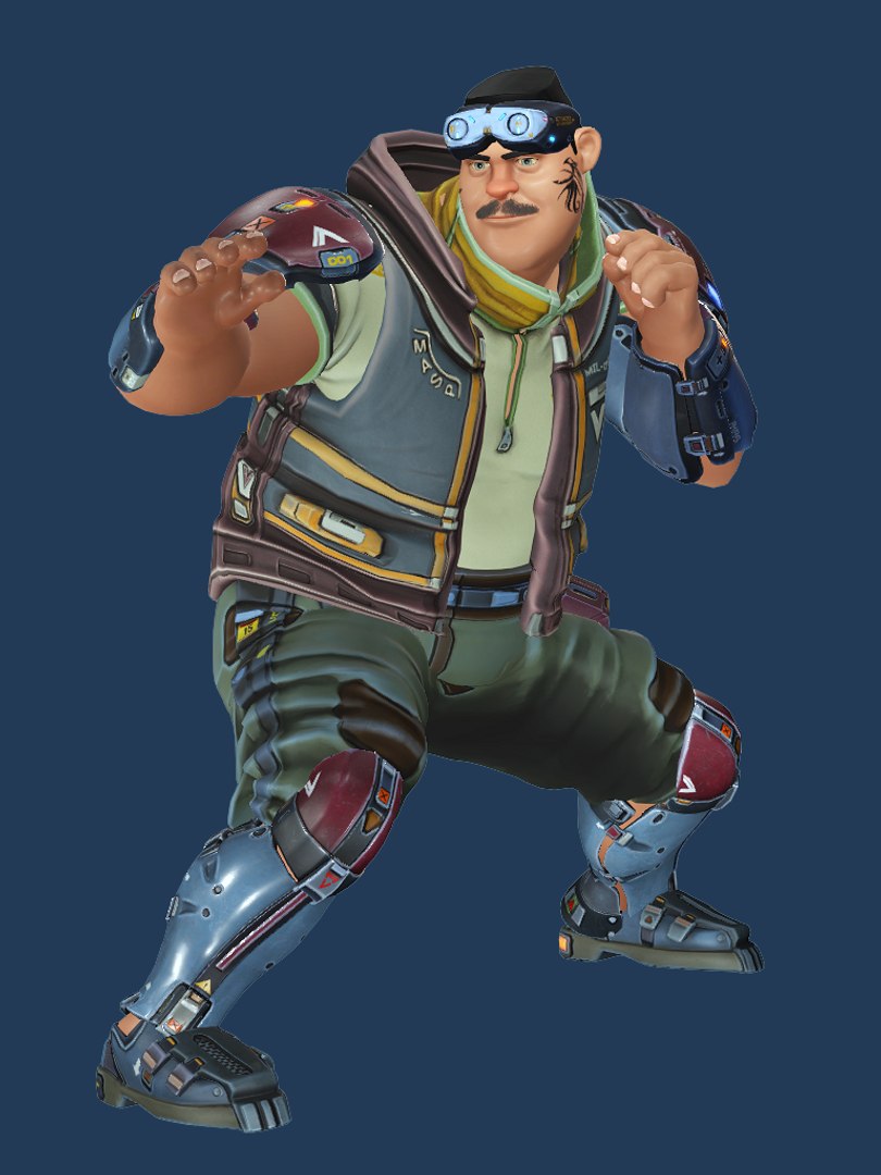 Cartoon Rigged Sci-Fi Gray Soldier-Man Character 3D Model 3D Model ...