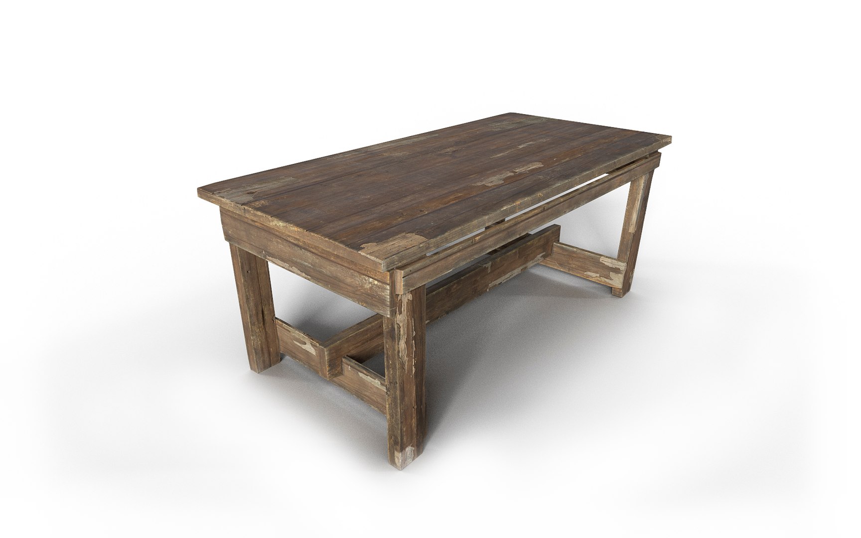 Old Wooden Table 3D Model - TurboSquid 1952356