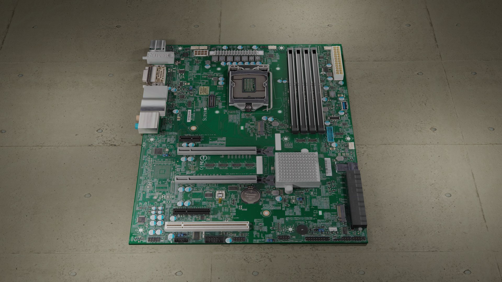 Free Motherboard Low Poly Supermicro X11SCA-W Motherboard 3D Model ...