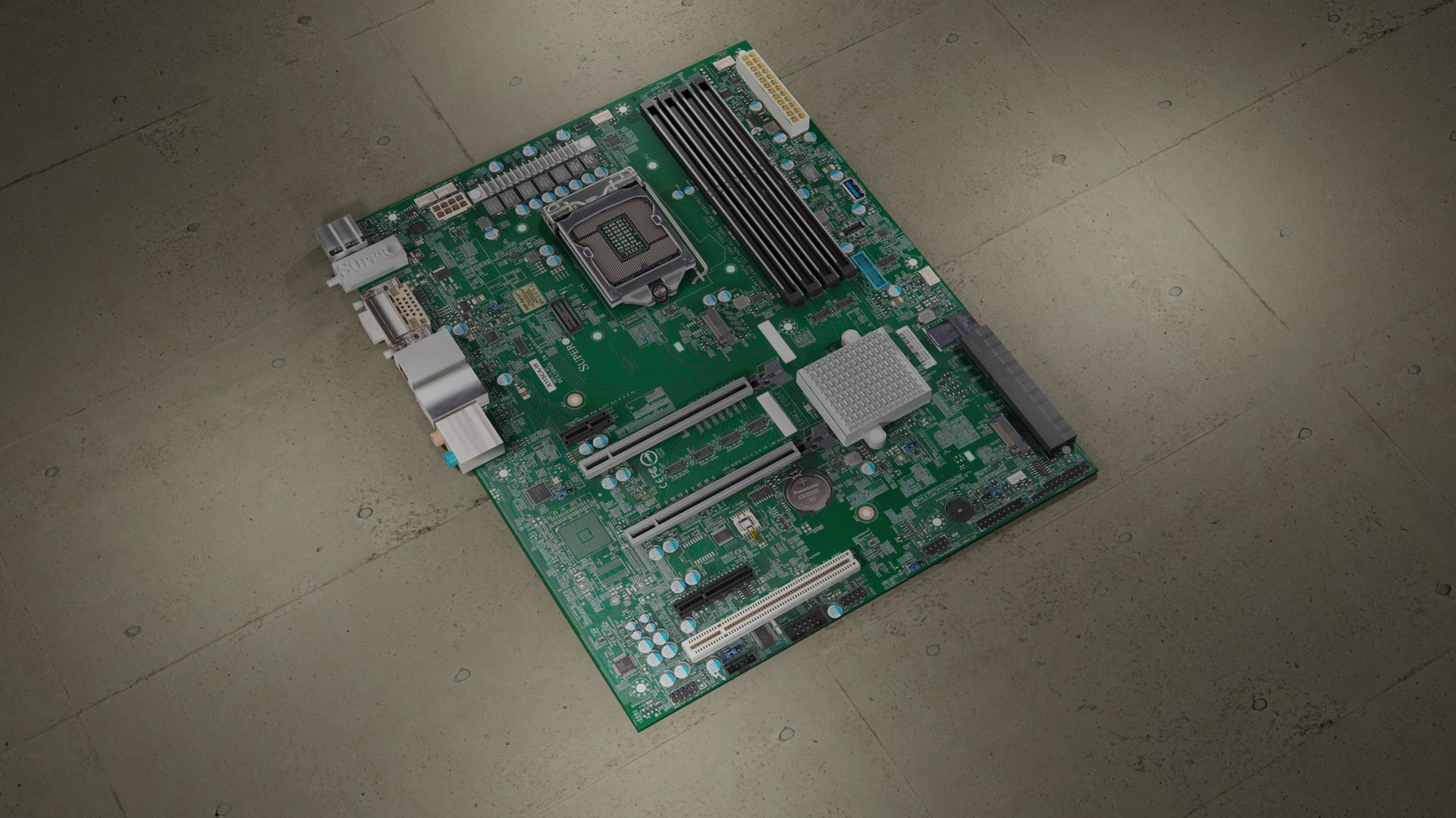 Free Motherboard Low Poly Supermicro X11SCA-W Motherboard 3D Model ...