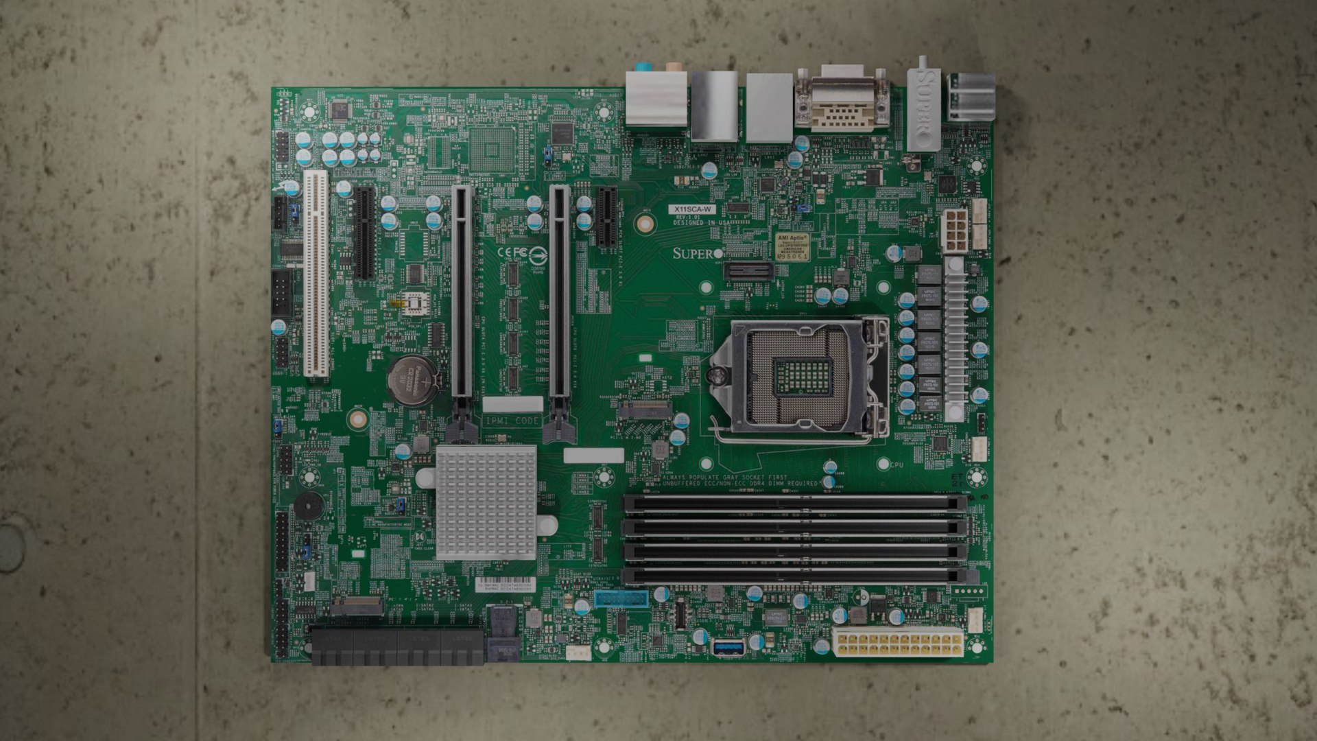 Free Motherboard Low Poly Supermicro X11SCA-W Motherboard 3D Model ...