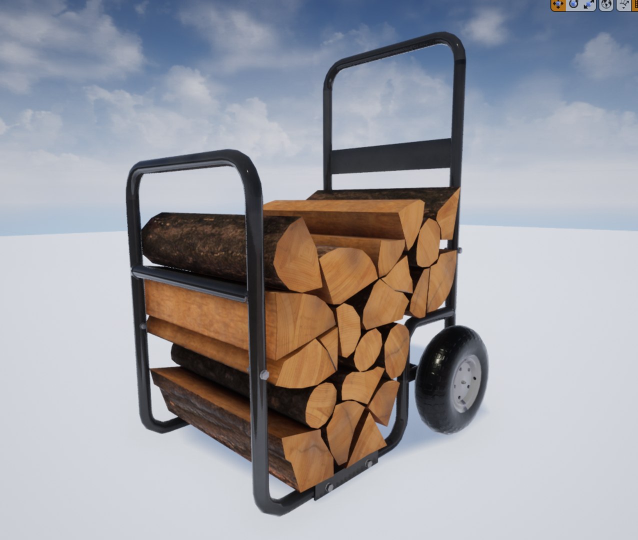 Log Cart 3D Model - TurboSquid 1523033