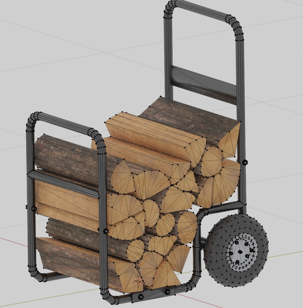 Log Cart 3D Model - TurboSquid 1523033