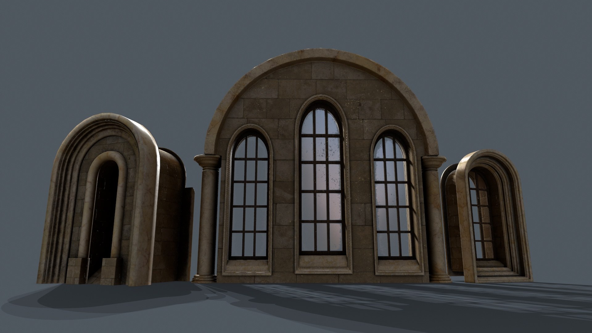 3D Medieval Window Set - TurboSquid 2299053