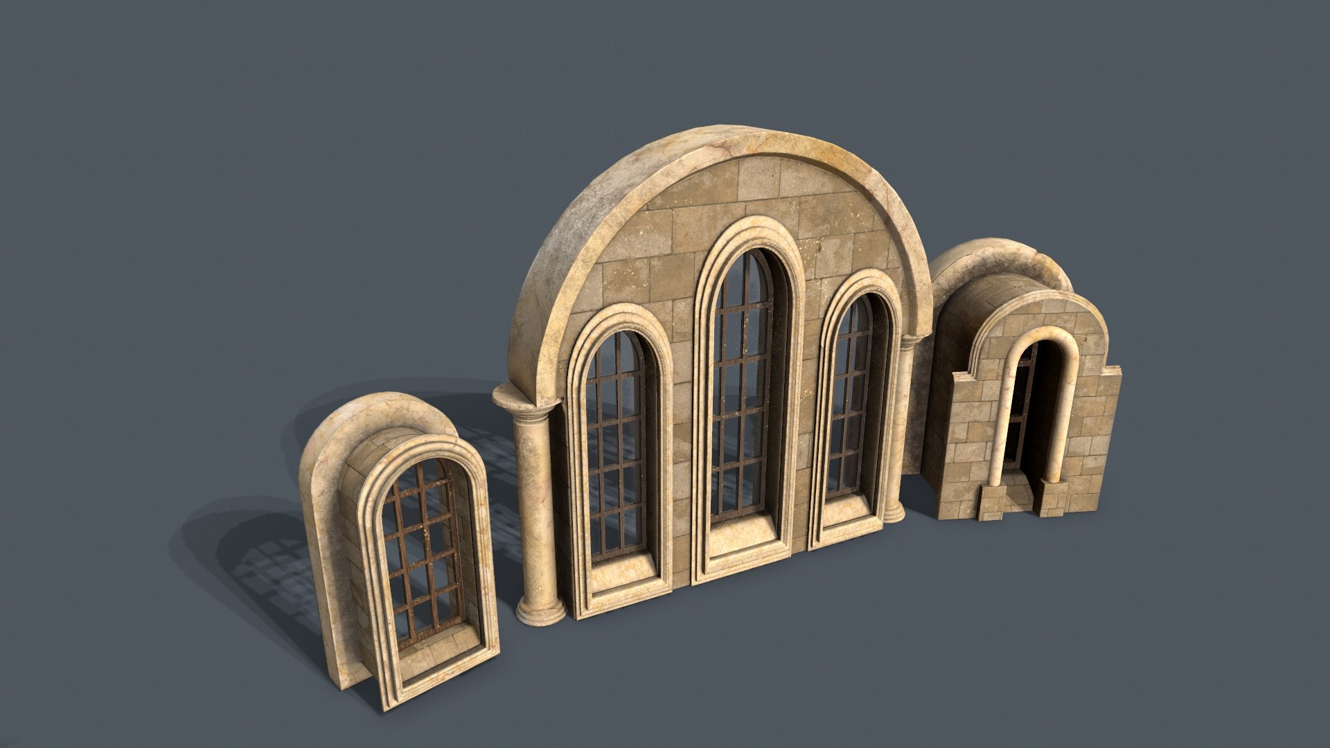 3D Medieval Window Set - TurboSquid 2299053