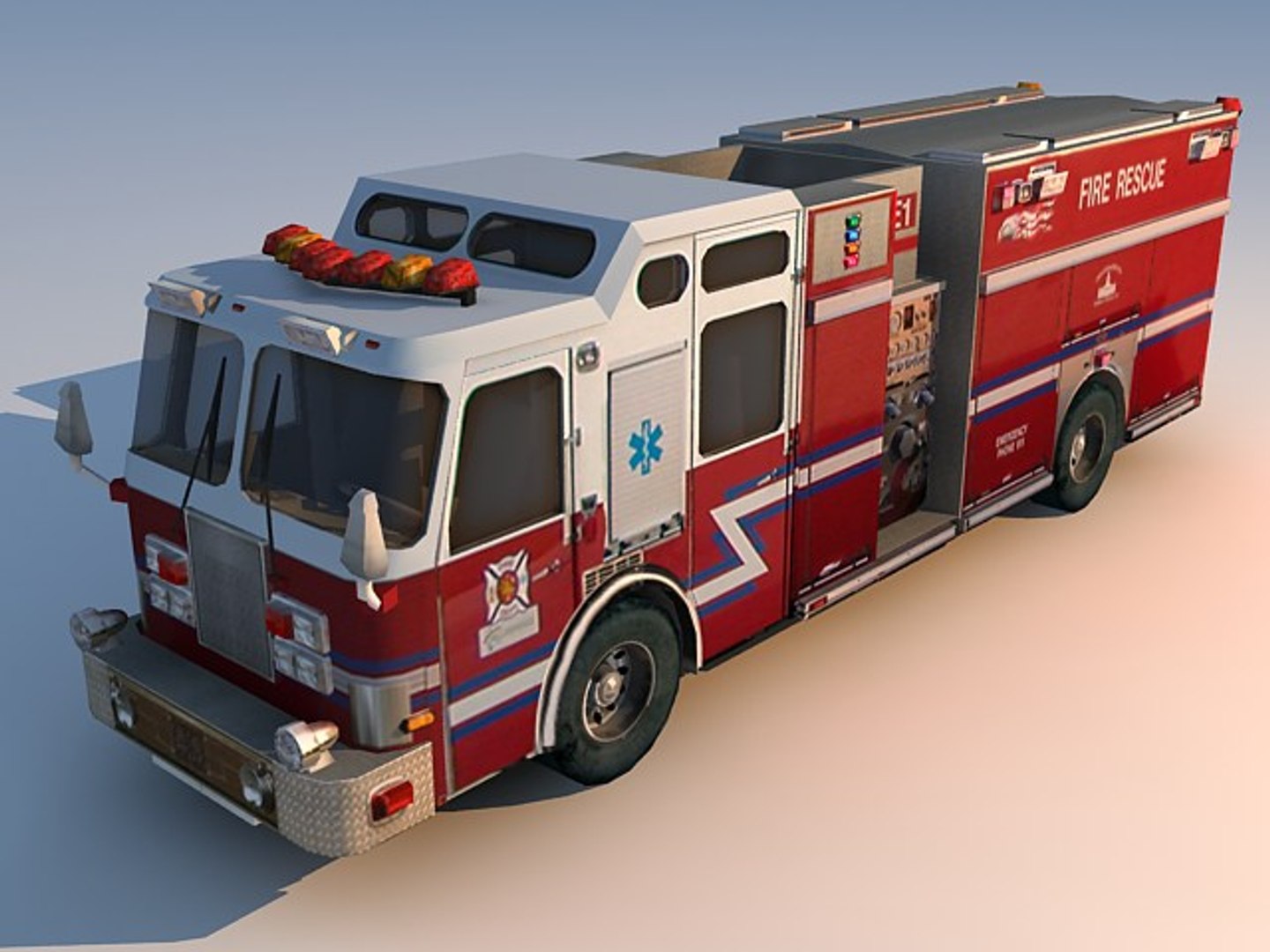 3d Model Vehicle Fireman 01