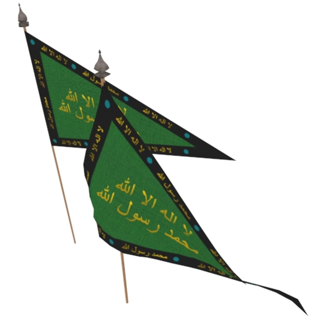 3D Model Arabian Triangle Flag Tauhid - TurboSquid 1443821