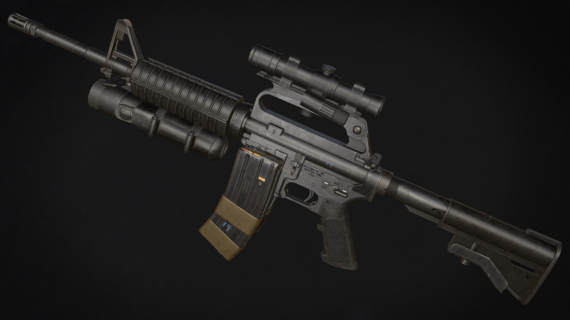 CAR-15 Firearm 3D Model - TurboSquid 1880285