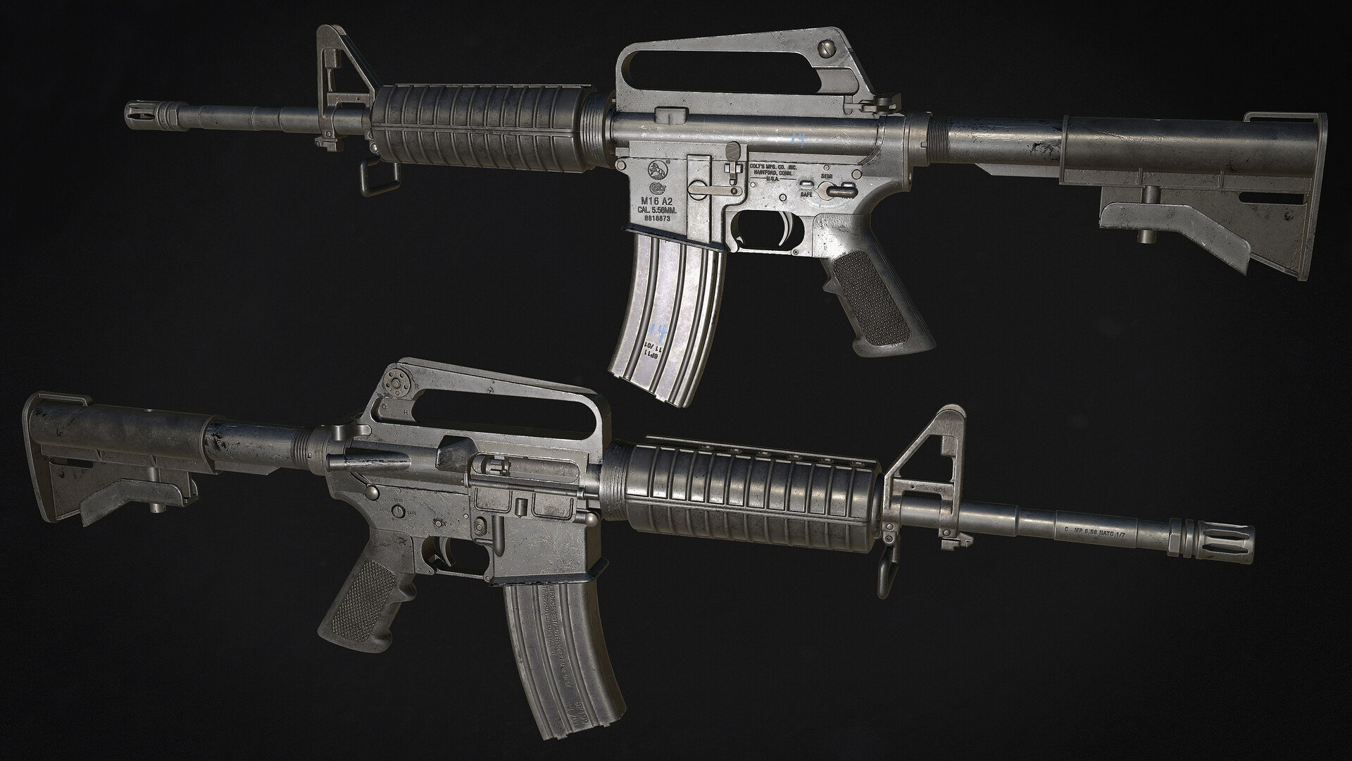 CAR-15 Firearm 3D Model - TurboSquid 1880285