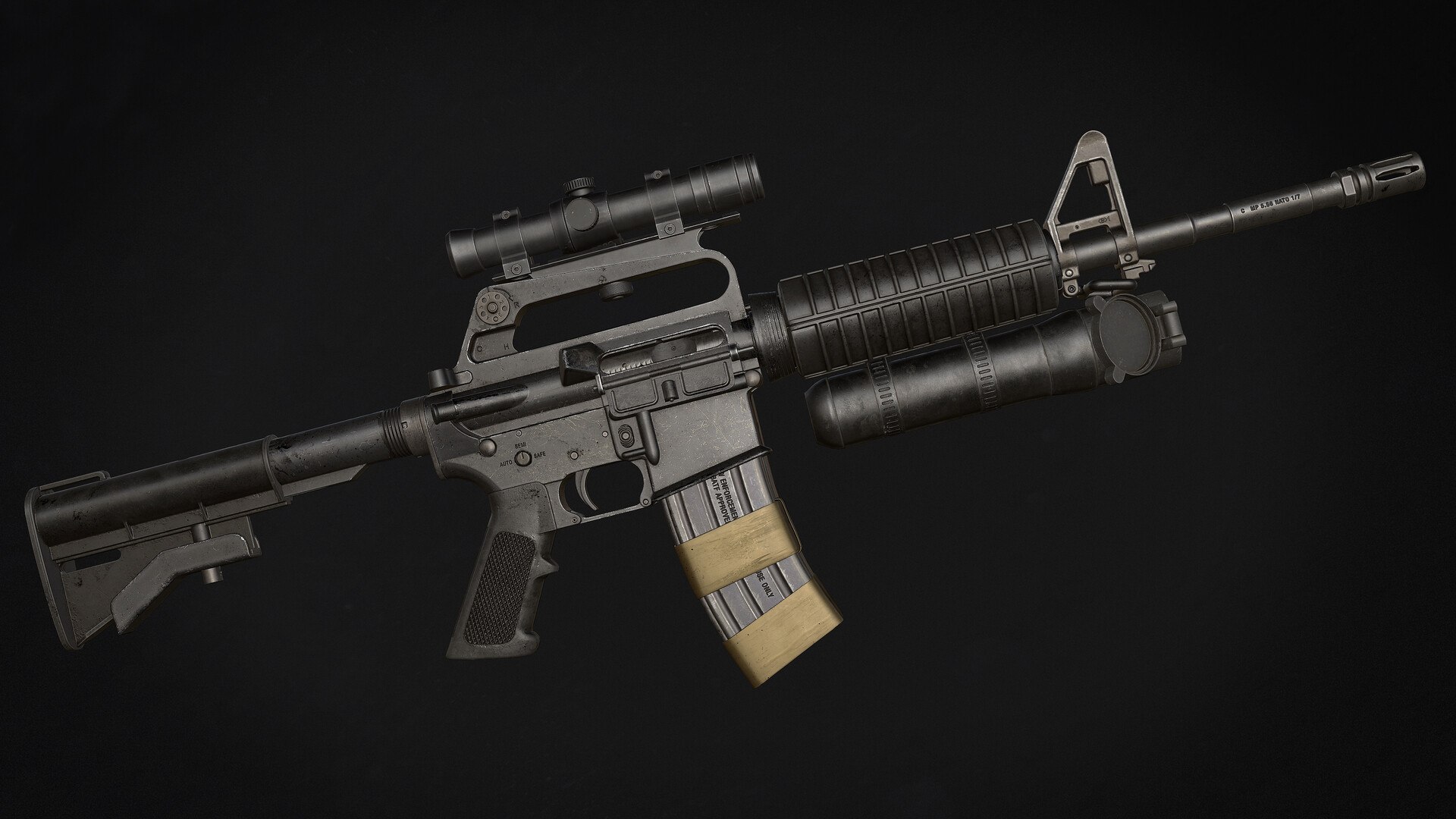 CAR-15 Firearm 3D Model - TurboSquid 1880285