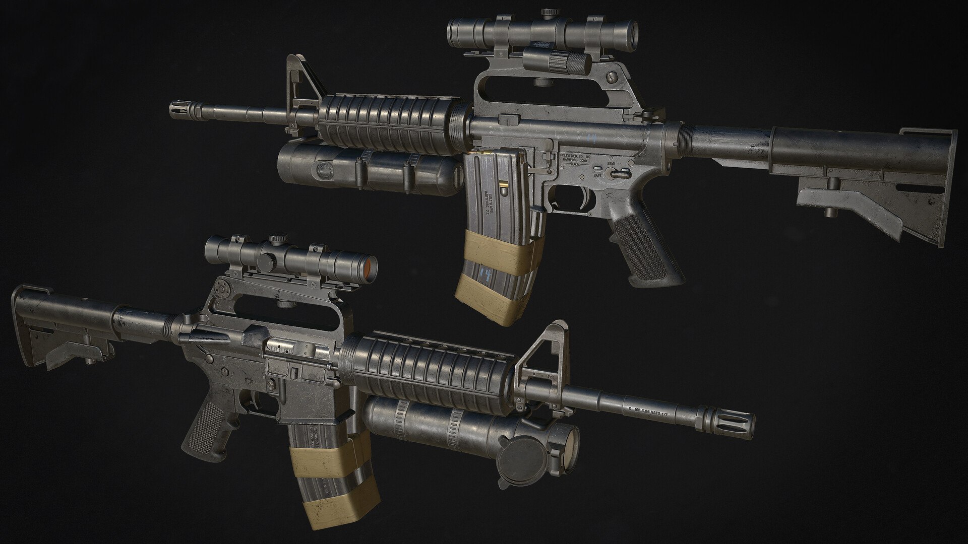 CAR-15 Firearm 3D Model - TurboSquid 1880285