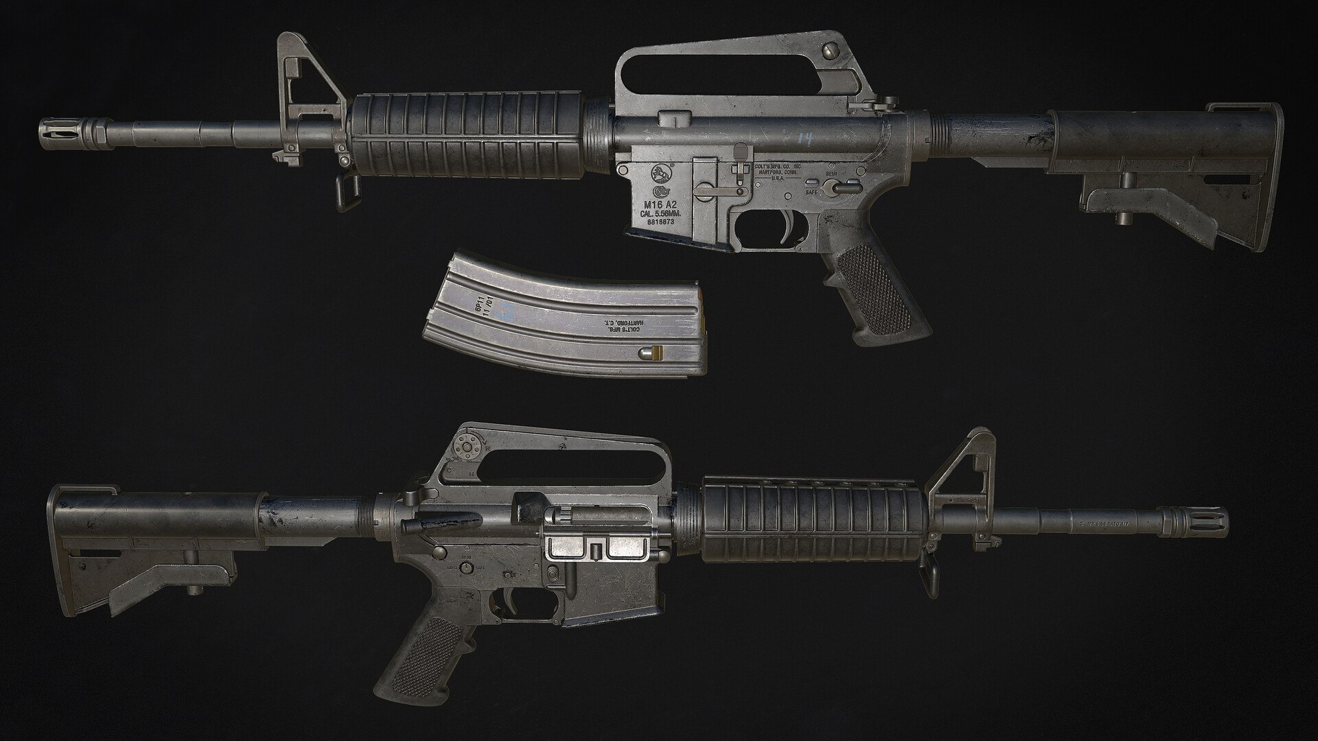 CAR-15 Firearm 3D Model - TurboSquid 1880285