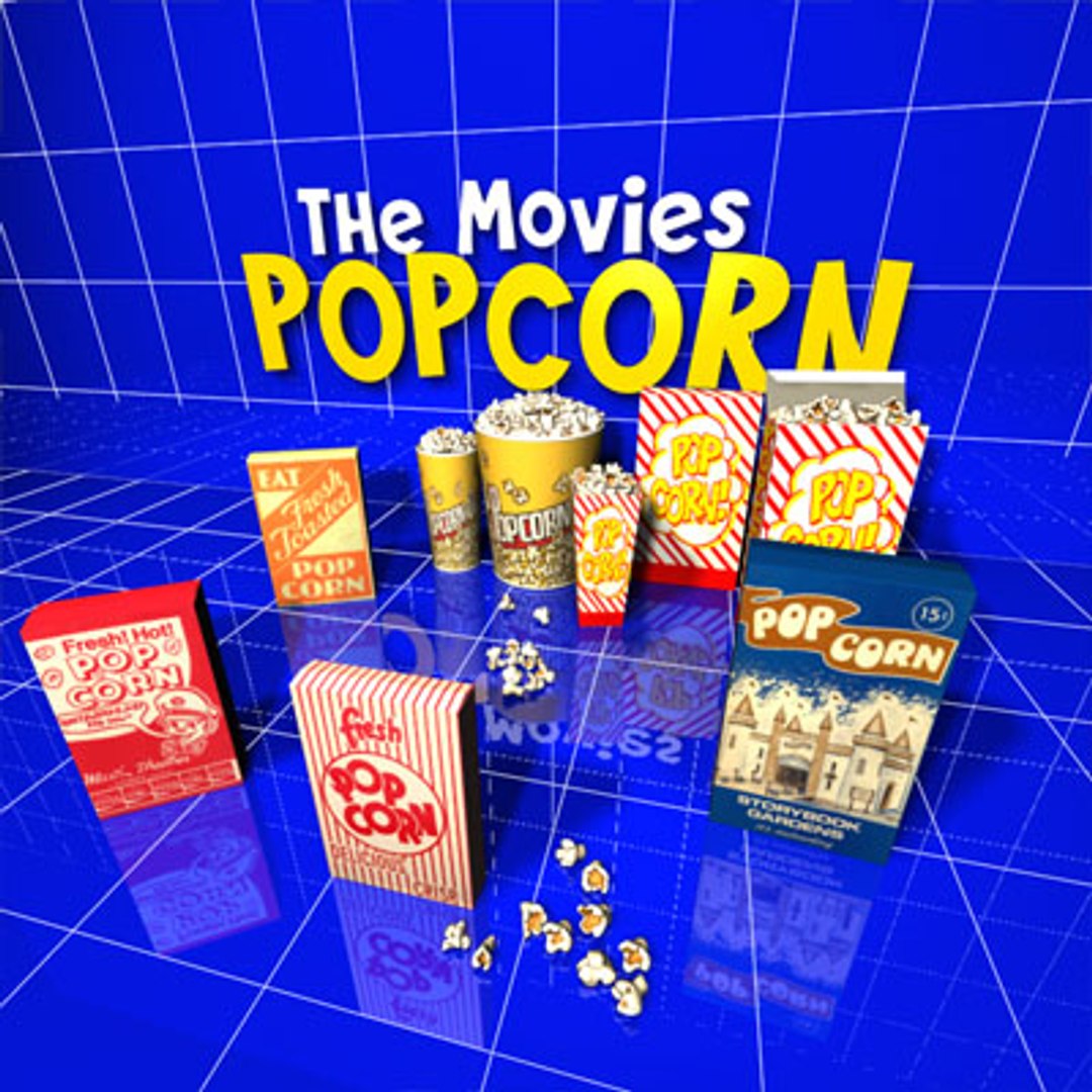 Pop Corn 01 3d Model