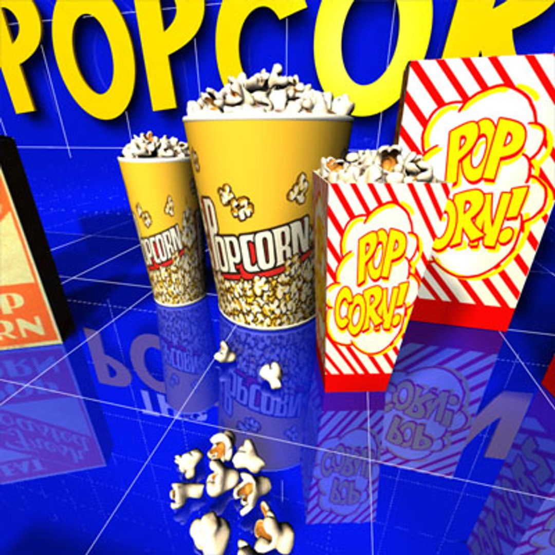 Pop Corn 01 3d Model