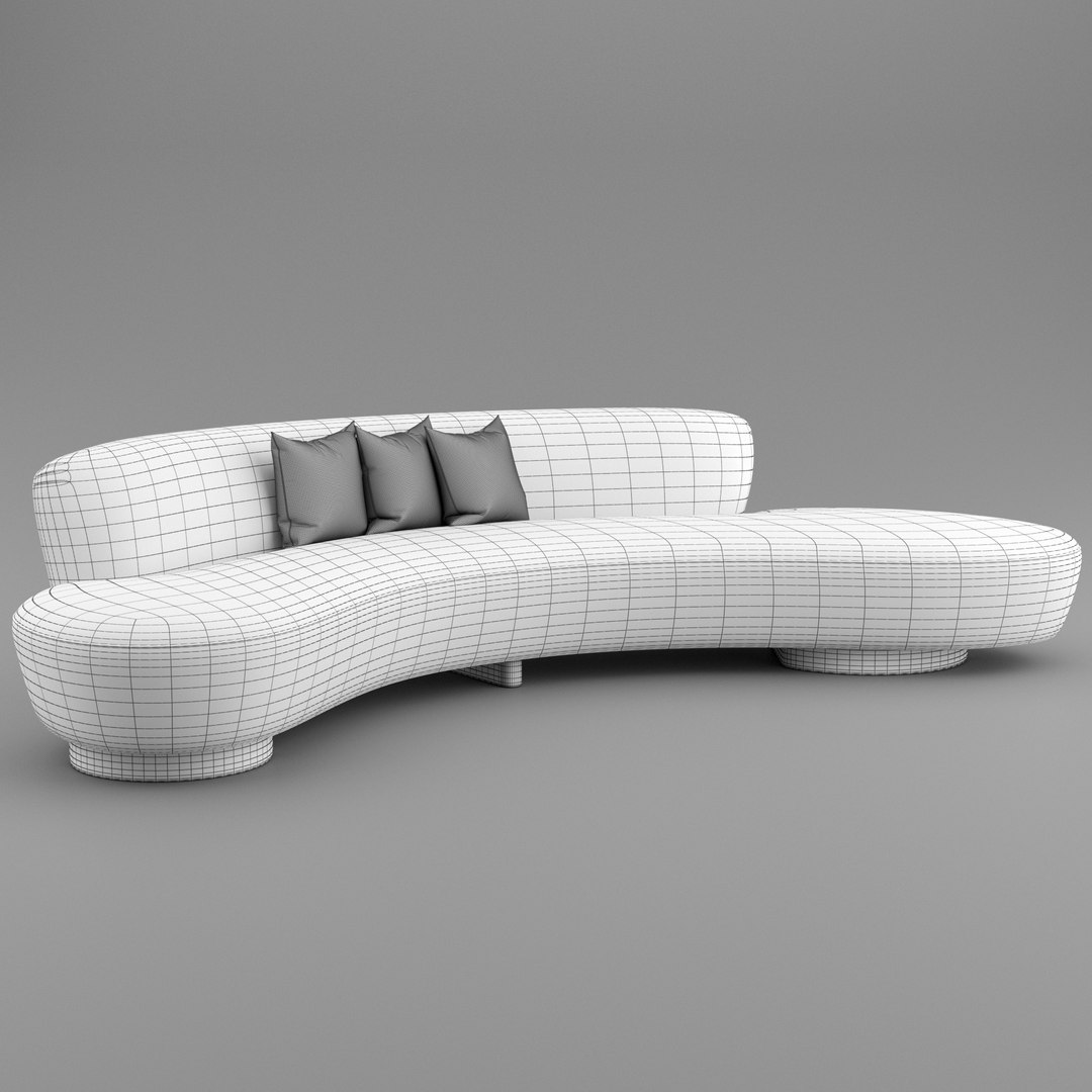 3D Freeform Curved Sofa Vladimir Kagan Model - TurboSquid 1432012
