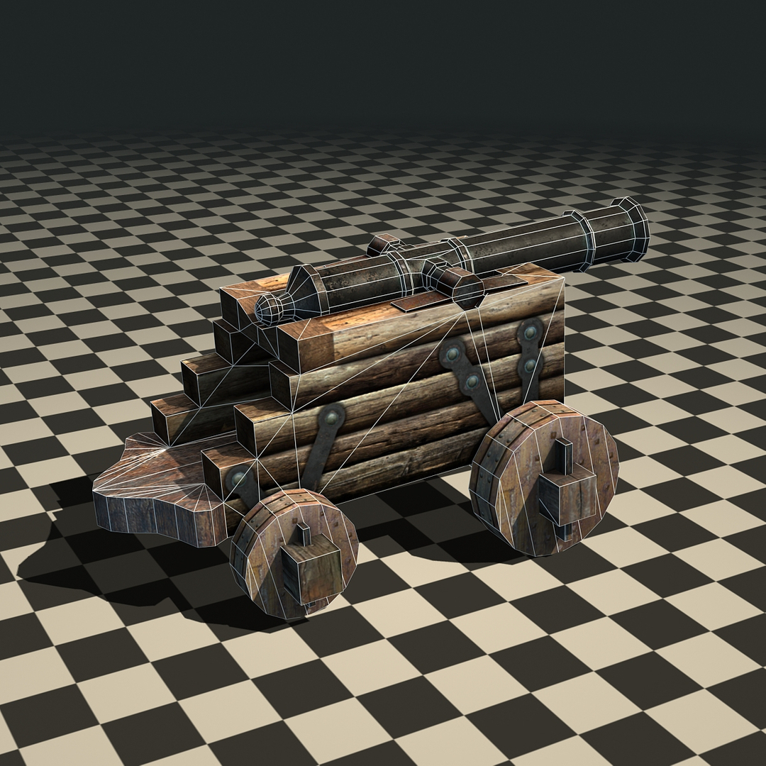 3d Medieval Cannon