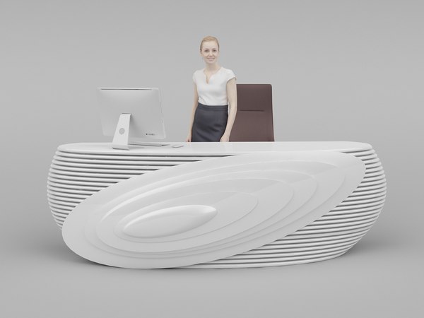 3D model Reception Desk - 045 - TurboSquid 1994130