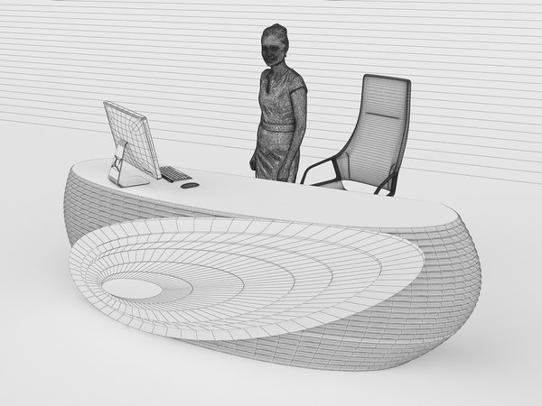 3D model Reception Desk - 045 - TurboSquid 1994130