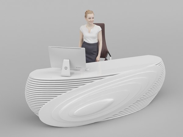 3D model Reception Desk - 045 - TurboSquid 1994130