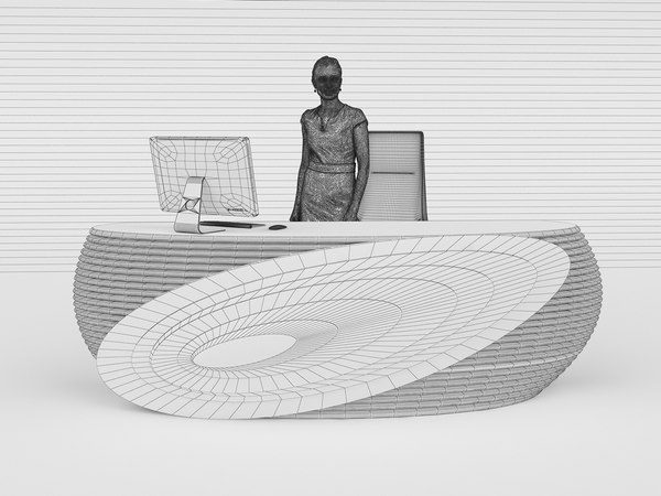 3D model Reception Desk - 045 - TurboSquid 1994130