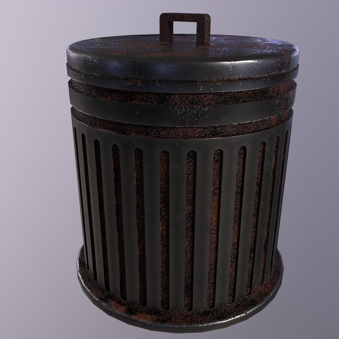 3D Trash Can Game Ready Low Poly 3D Model model - TurboSquid 1792330
