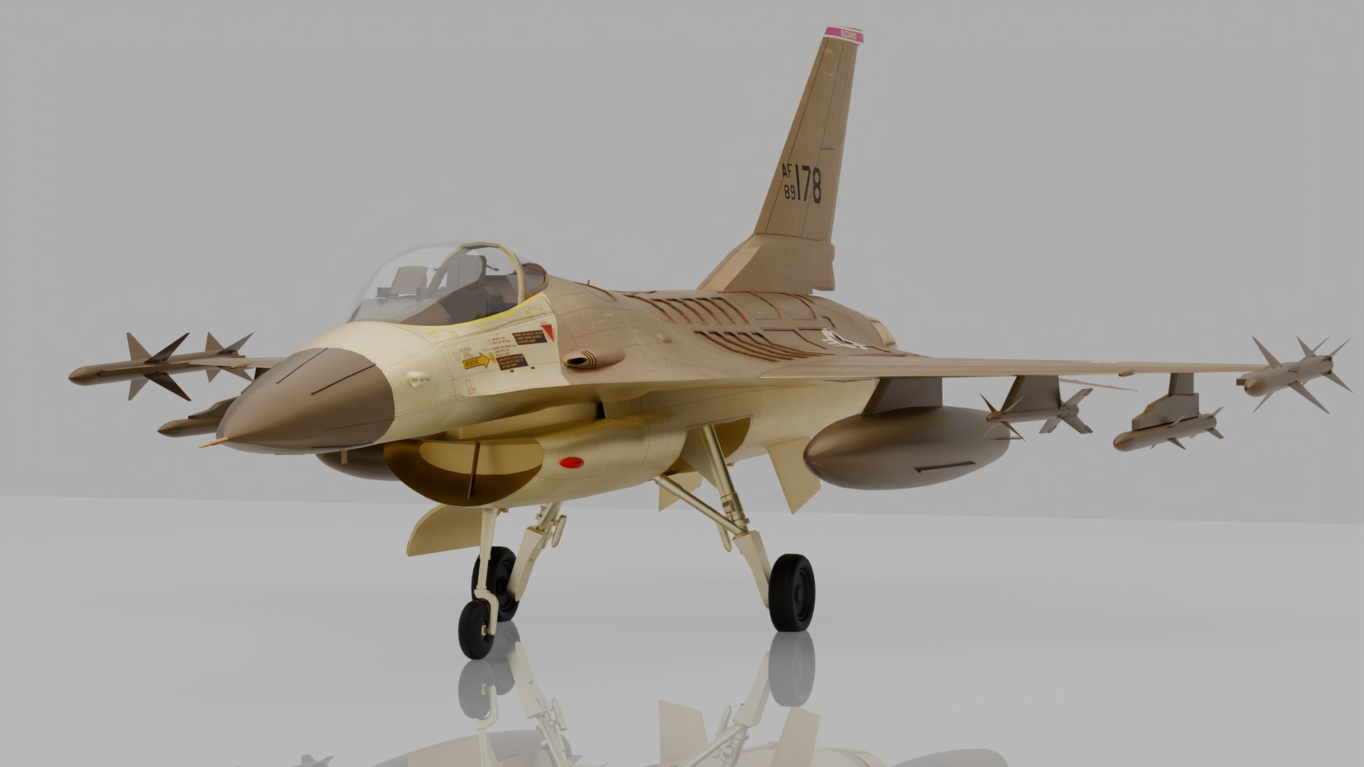 3D Falcon Fighter Jet 178 - Premium Edition - TurboSquid 2262106