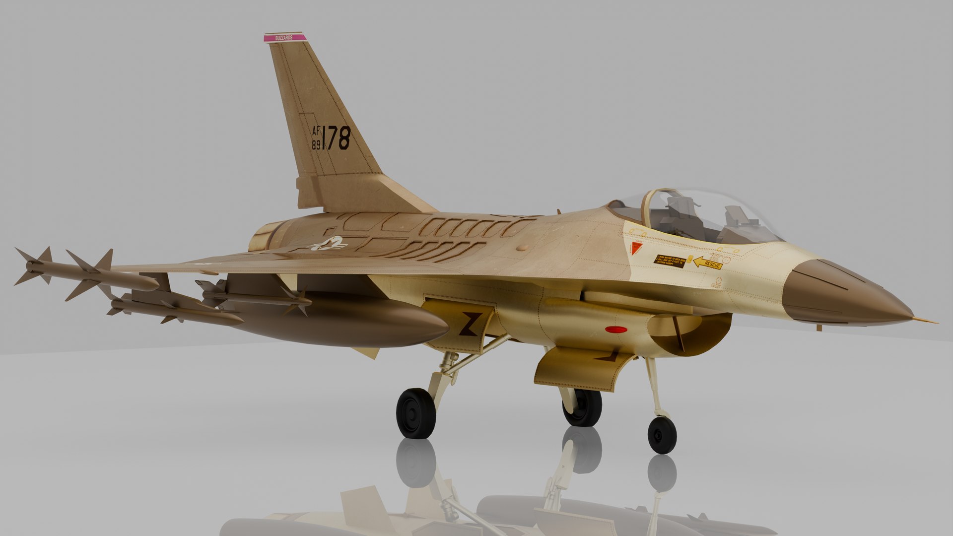 3D Falcon Fighter Jet 178 - Premium Edition - TurboSquid 2262106