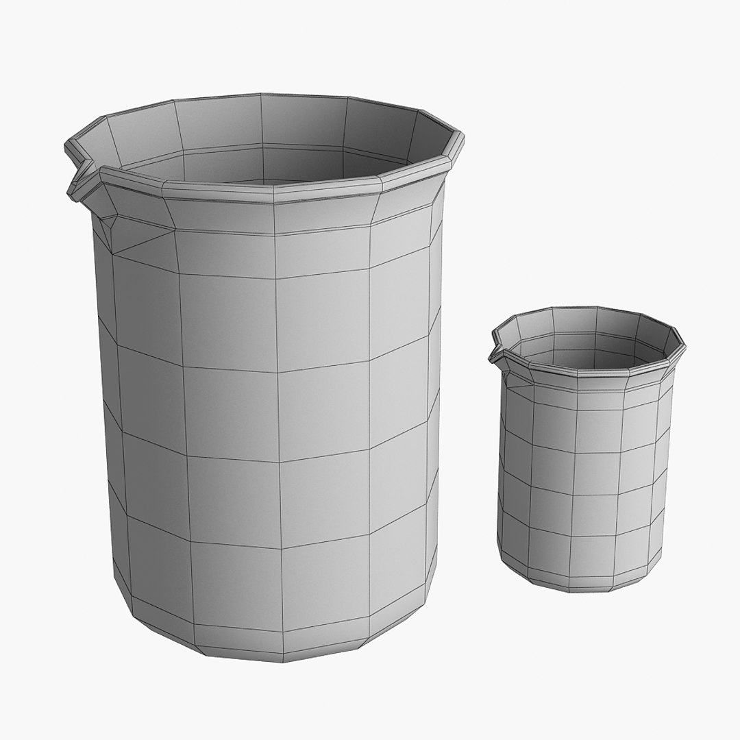 3d model set lab glassware beakers