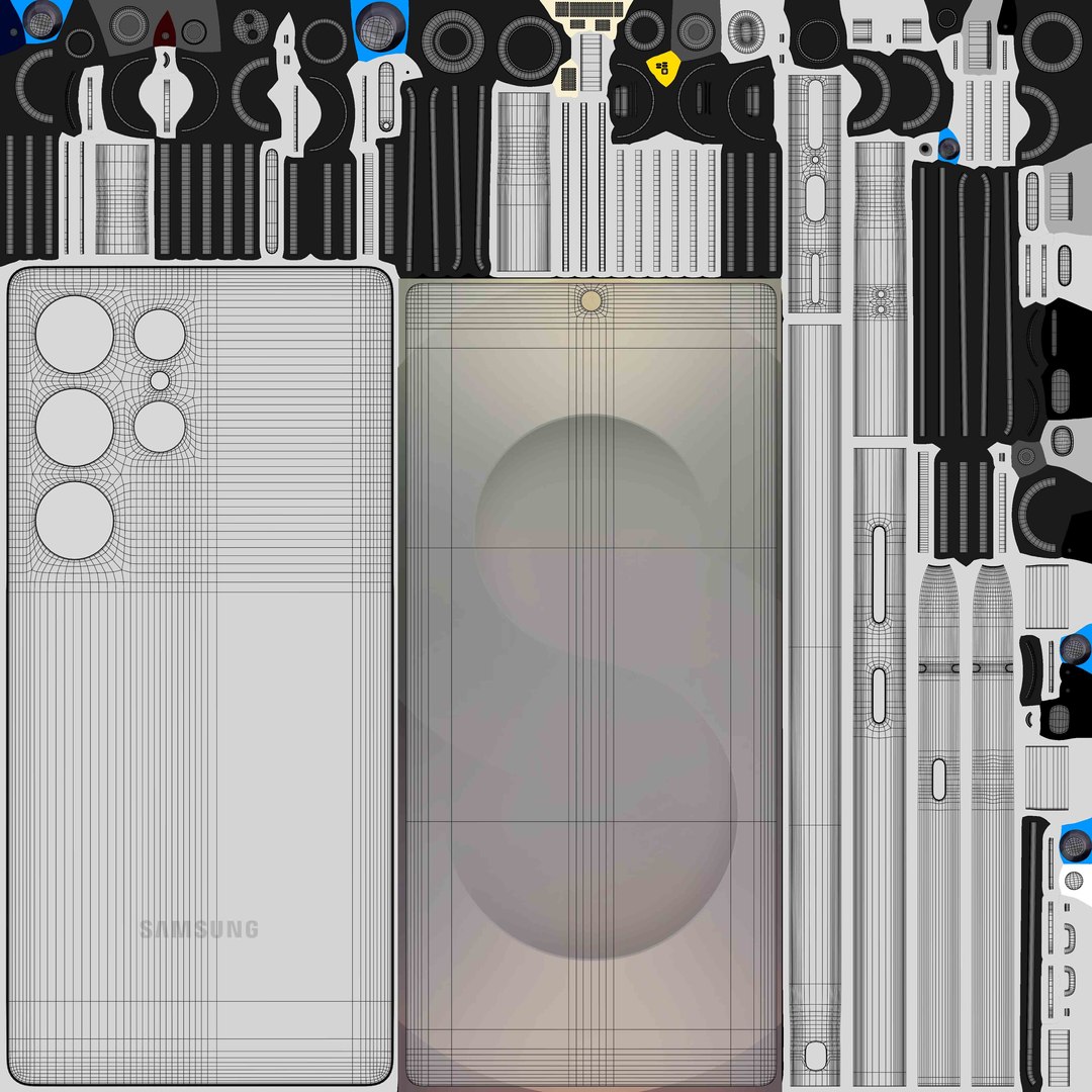 Samsung Galaxy S25 Ultra Titanium White Silver 3D Model - TurboSquid ...