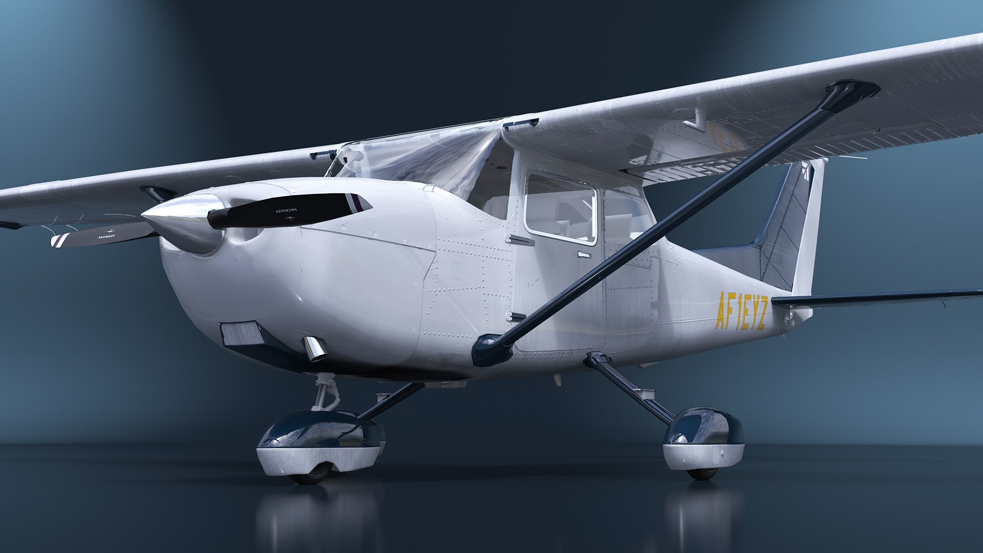 Single Engine Private Airplane Cessna 172 Rigged 3D - TurboSquid 2377386
