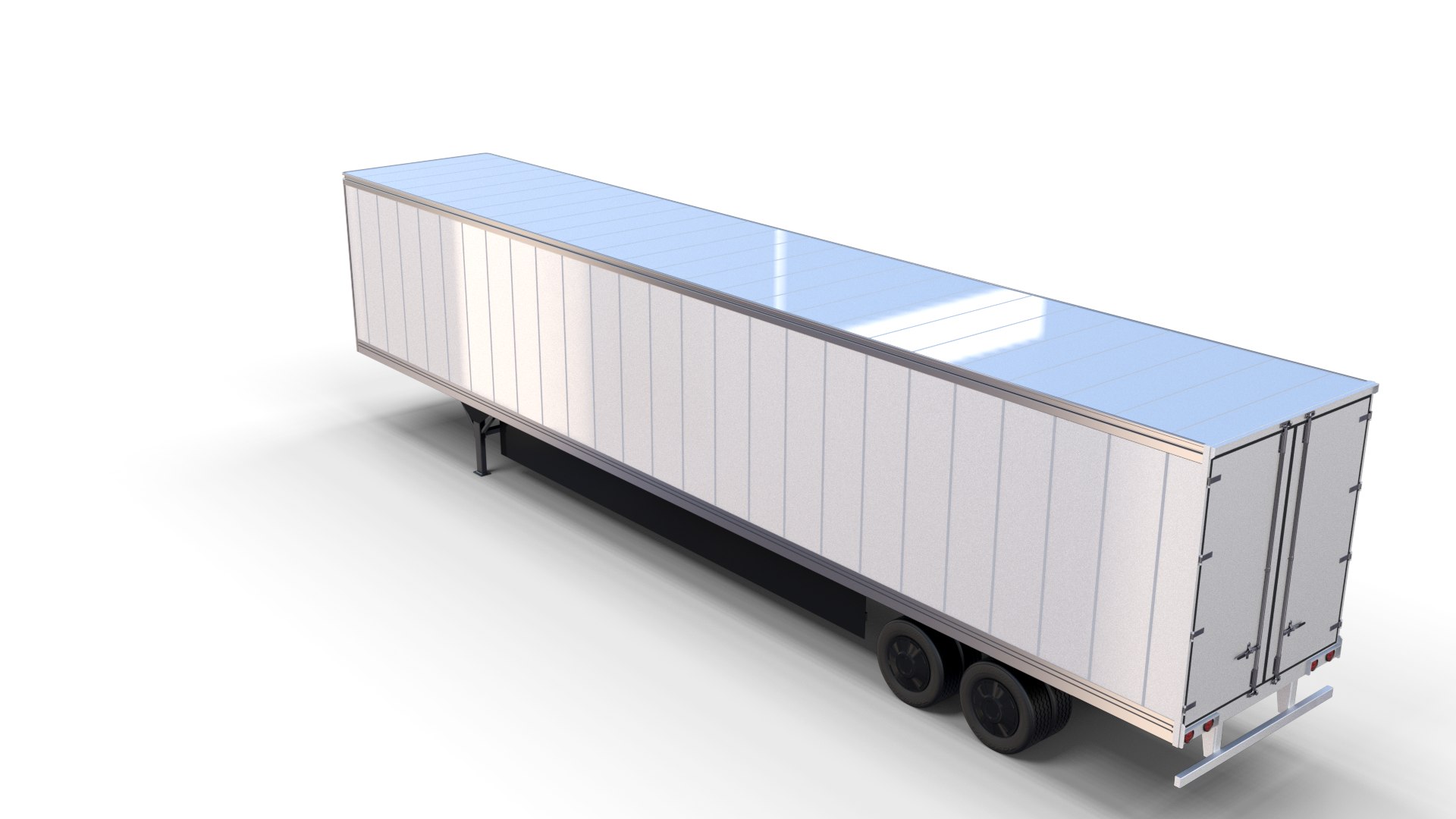 Box semi trailer 3D model - TurboSquid 1395358