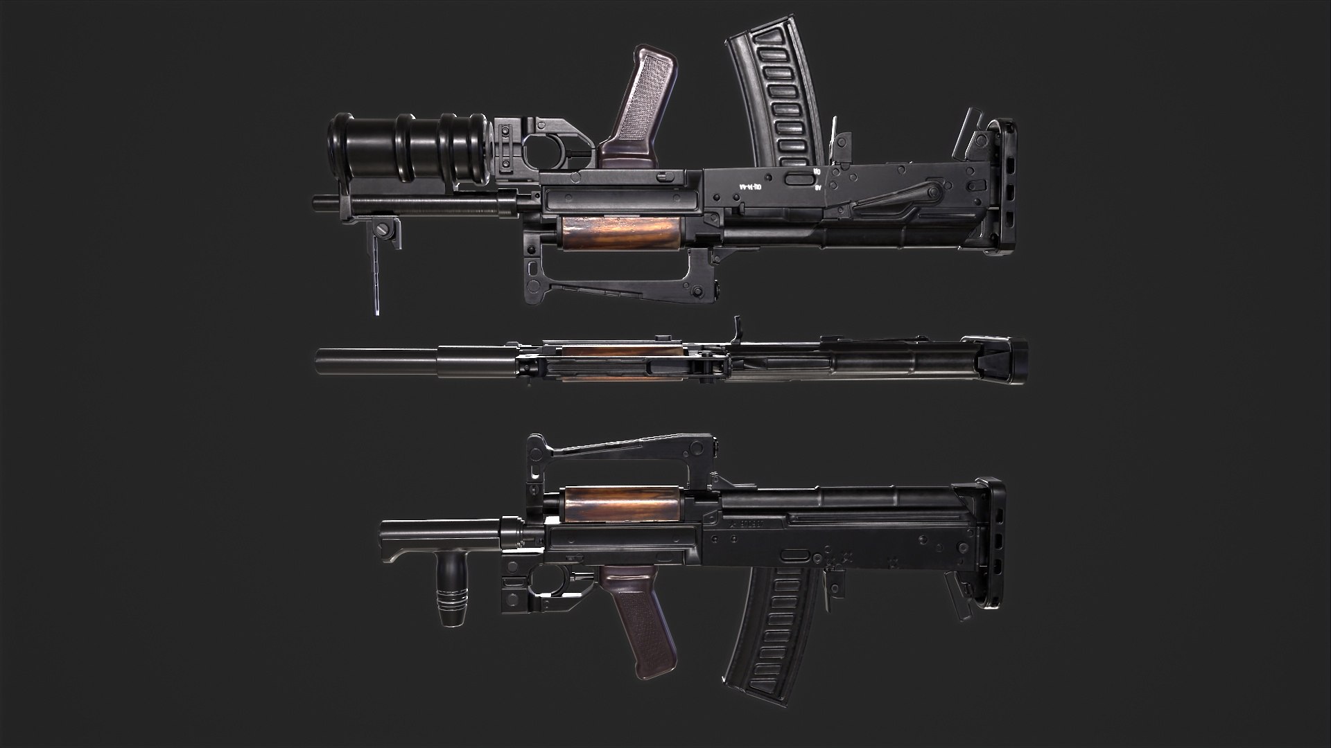 3D 5 AAA Gameready Guns Pack Model - TurboSquid 2042844