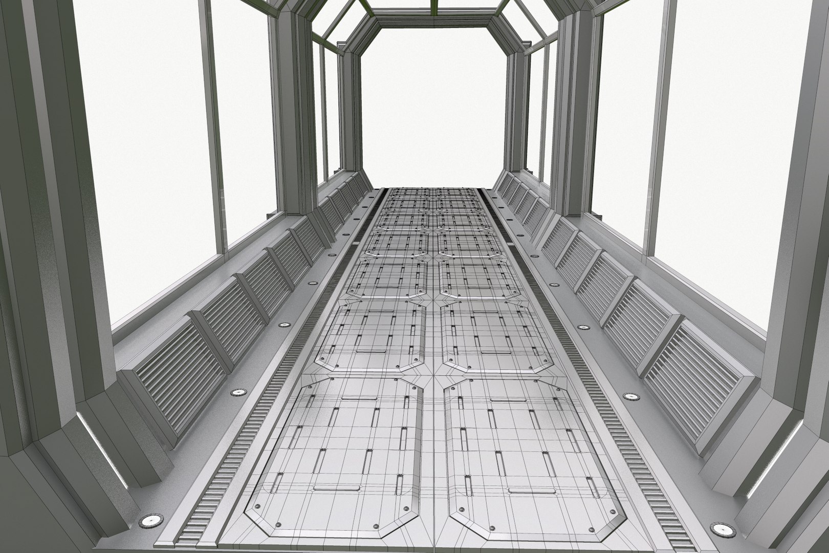 3D Modular Corridor - TurboSquid 1338120