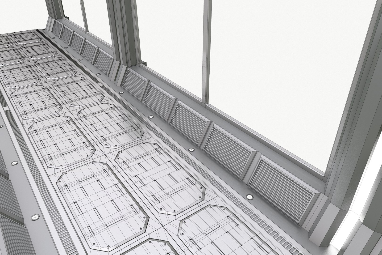 3D Modular Corridor - TurboSquid 1338120