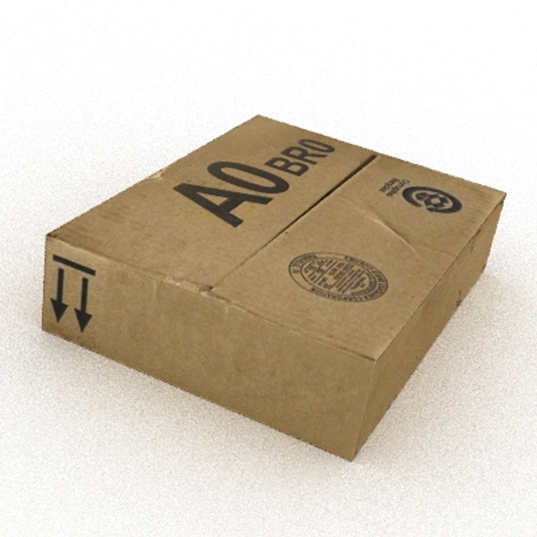 cardboard boxes 3d model