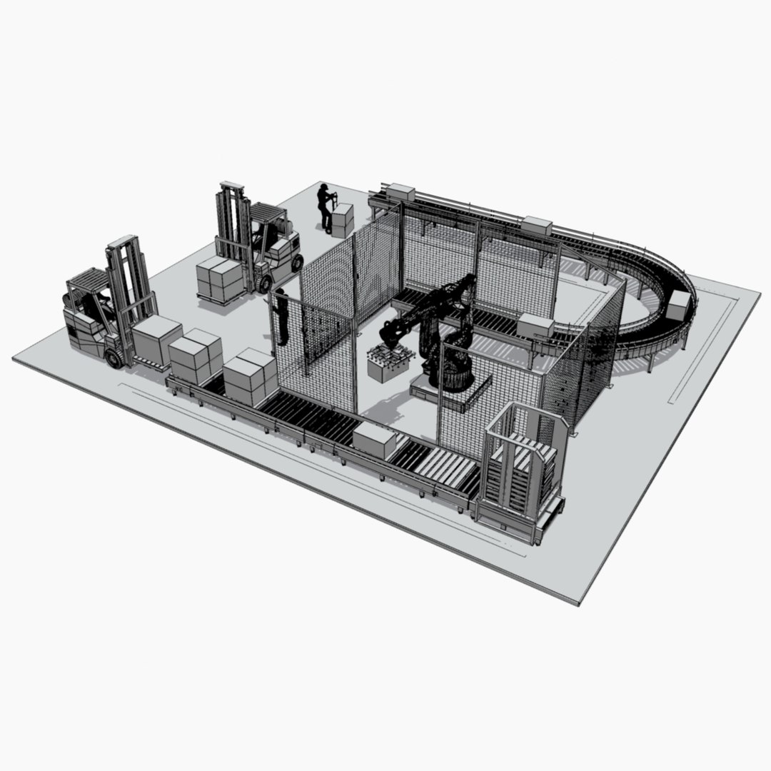 Robot Palletizer 3D - TurboSquid 2092397